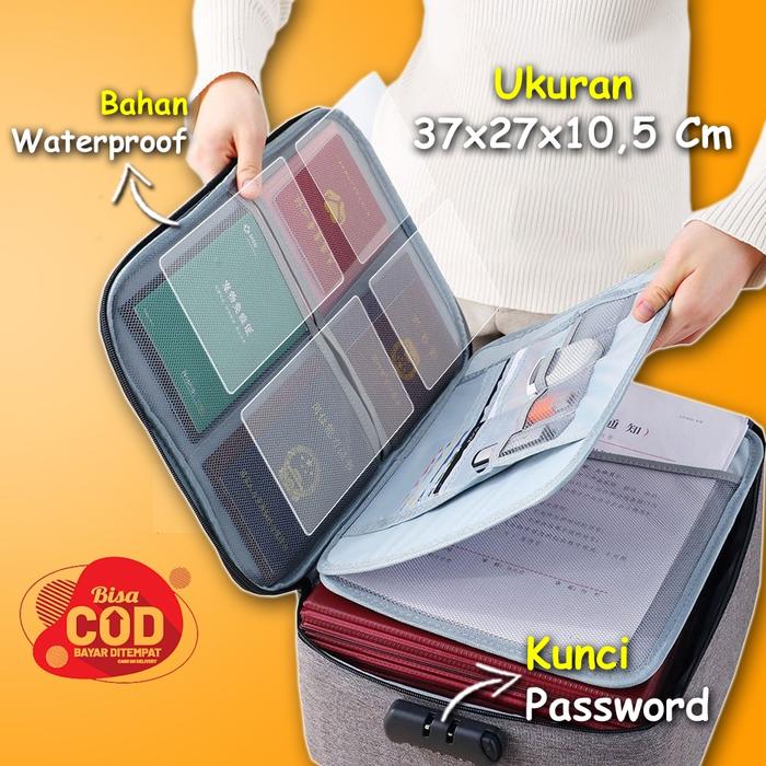 Jual Ready!! Map Tas Berkas Dokumen File Sertifikat Anti Air Jinjing ...