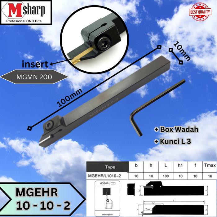 Promo Holder Bubut Alur MGEHR 1010 1212 1616 2020 2525 2mm 3mm Insert ...