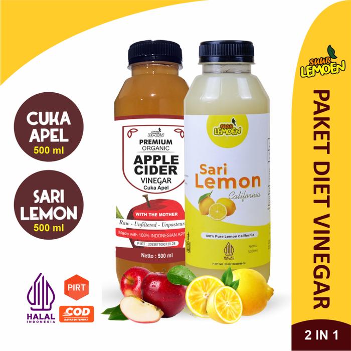 Jual Paket Sehat Bundling Cuka Apel + Sari Lemon Murni By Suur Lemoen ...