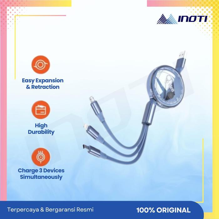 Jual Olike D104 Kabel Data 3 in 1 Micro/Type-C/Lightning Fast Charging ...