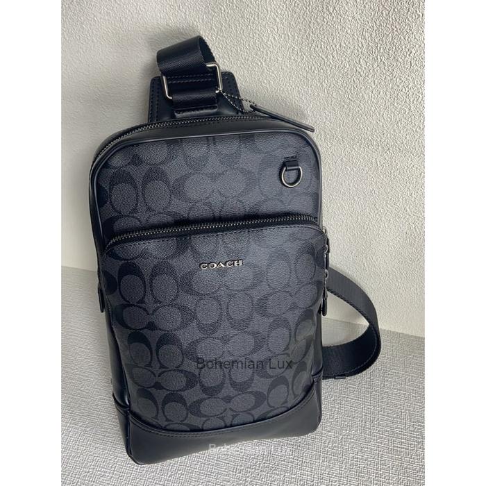 Jual COȦCH Graham Pack Waist Belt Bag In Signature Charcoal - Jakarta ...