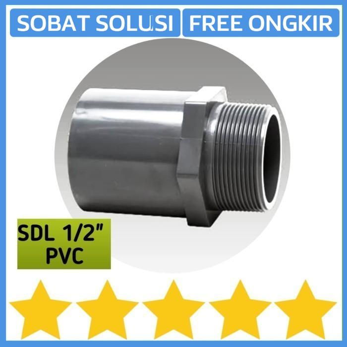 Jual SOCK DRAT LUAR 1/2 INCH PVC SDL MALE SOCK SOCKET PIPA SPRINKLER 1/ ...