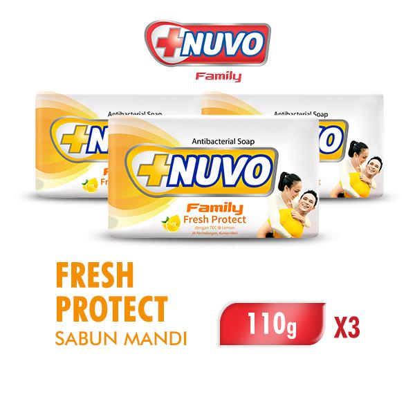 Jual Nuvo Family Sabun Mandi Batang Multipack Kuning Fresh Protect 110 ...
