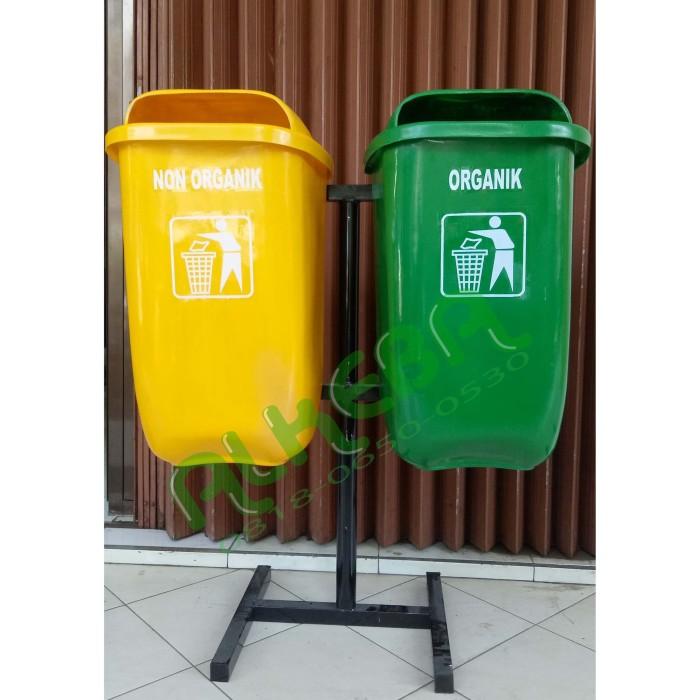 Jual Tempat Sampah Tanam Tabung / Tong Sampah Fiber 2 In 1 Outdoor ...