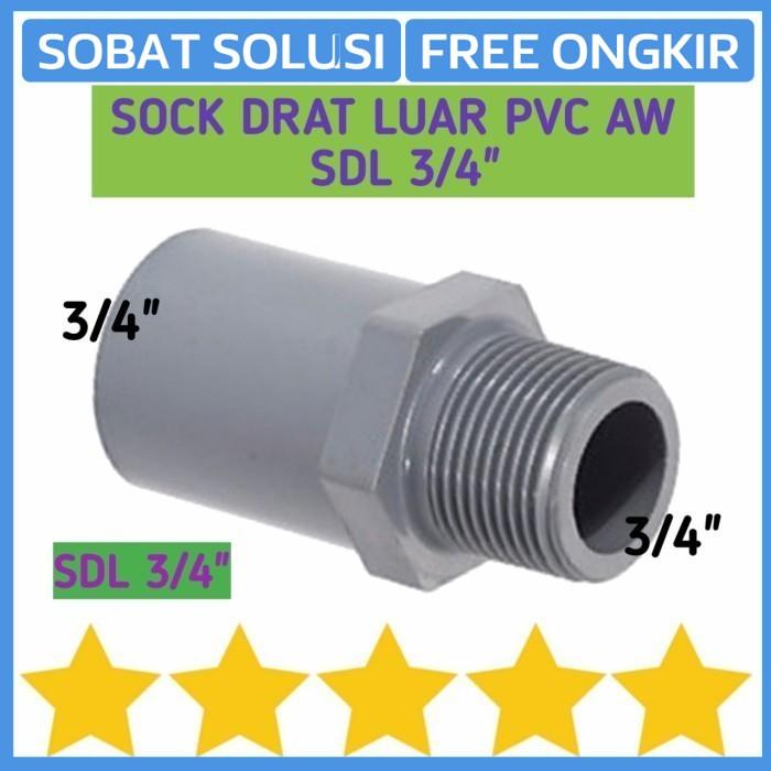 Jual SOCK DRAT LUAR SDL 3/4 INCH PVC AW SOCKET PIPA RUCIKA POWER ...