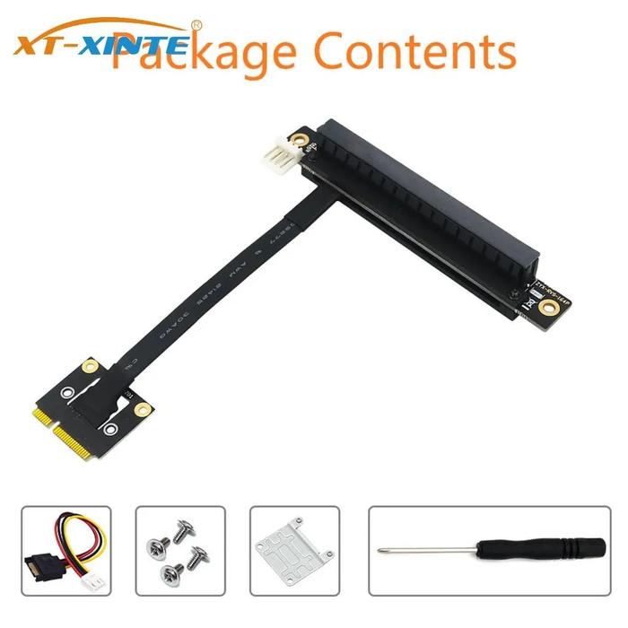 Jual 270 Degree Mini PCIe to PCI-E 1X 4X 8X 16X Adapter Cable Riser ...