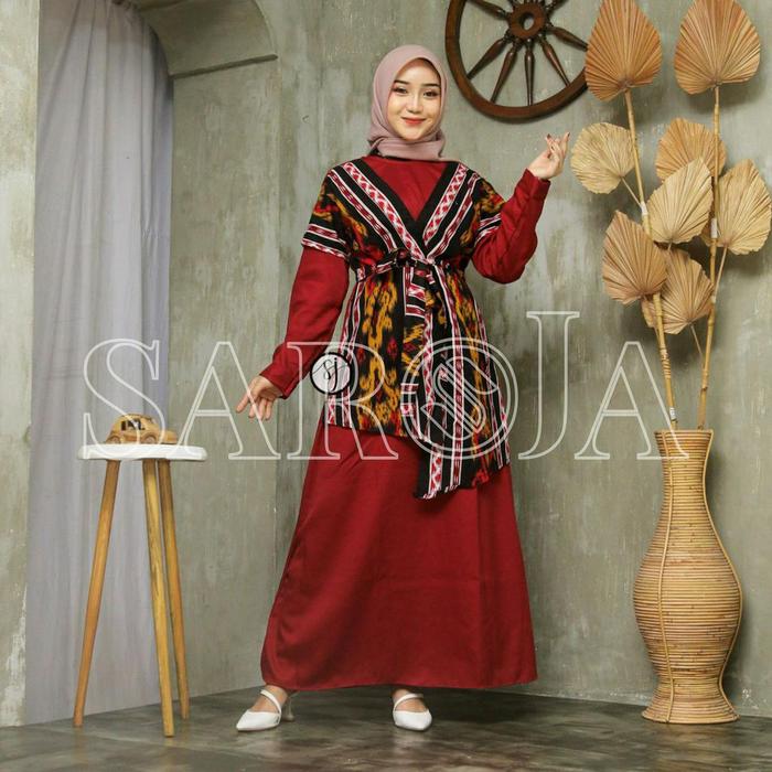 Jual ^^ Couple Gamis Songket satu (komb. maron) | Couple Batik Keluarga ...