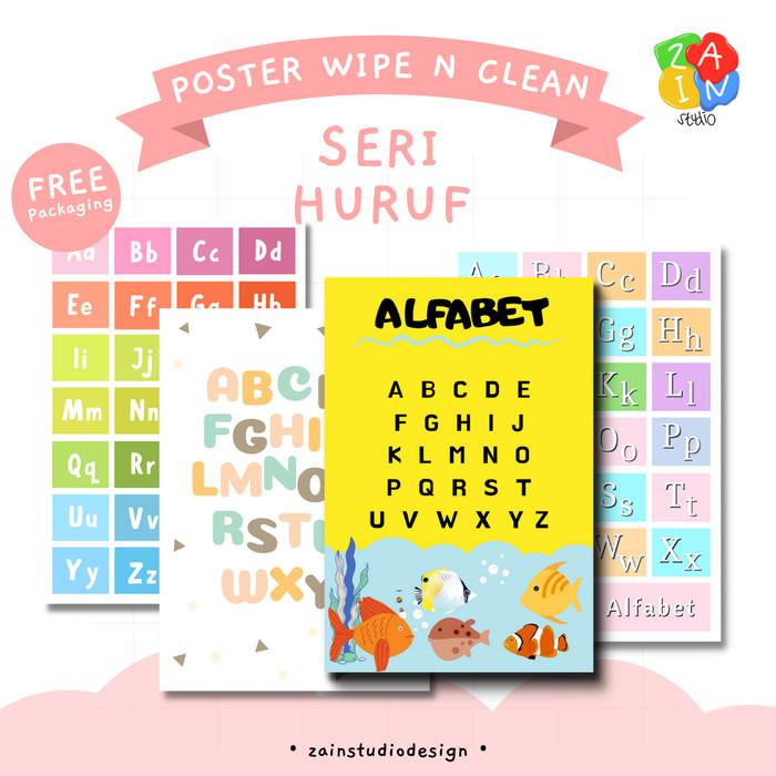 Jual POSTER BELAJAR EDUKASI ANAK MENGENAL HURUF ABJAD ABCD TIPE 04 ...