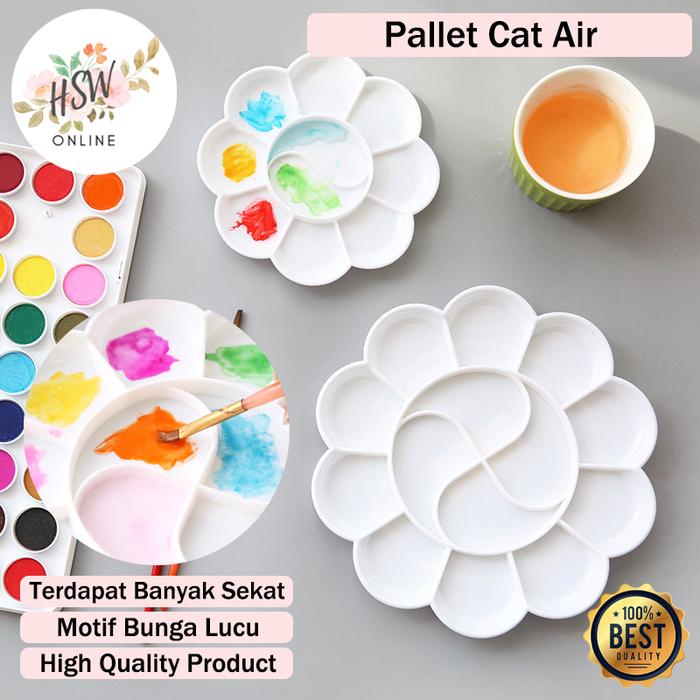Jual Palet Lukis Plastik Motif Bunga Pallete Piring Wadah Cat Air ...