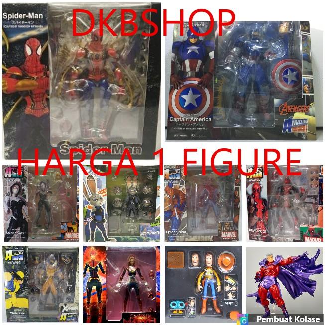 Jual Revoltech Iron Spiderman Zootopia Deadpool Wolverine Xmen Woody ...