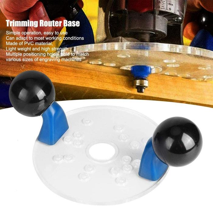 Jual Router Trimmer Base Bracket Compact Router Sub-Base with Handles ...