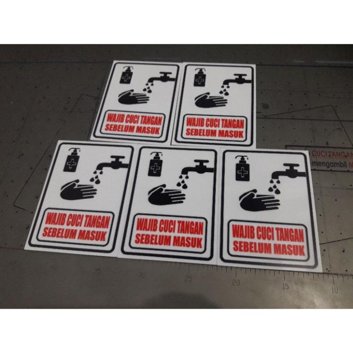 Jual (Ar2) Papan Rambu Wajib Cuci Tangan sebelum masuk sign Board ...