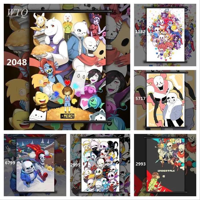Jual Undertale Sans Frisk Toriel Papyrus Anime Posters Canvas - Kota ...