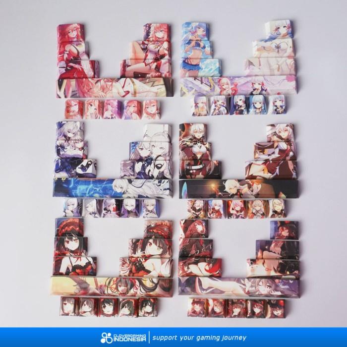 Jual Keycaps Spacebar Set Anime Genshin Impact Honkai Impact PBT Dye ...