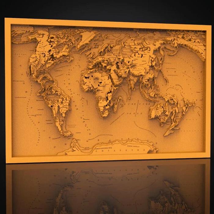 Jual 3d STL Model World Map for CNC Router Engraver Carving Machine ...