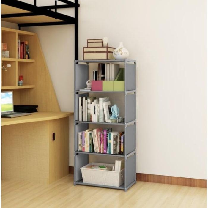 Jual Rak buku minimalis anak portable kayu dinding majalah koran dapur ...