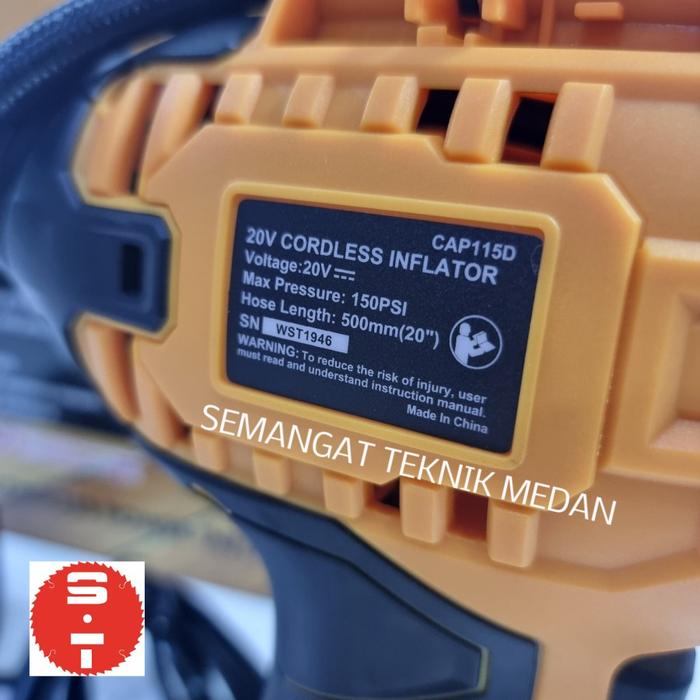 Jual Cap115D Cordless Kompresor Angin Mini Pompa Ban 150Psi Unit ...