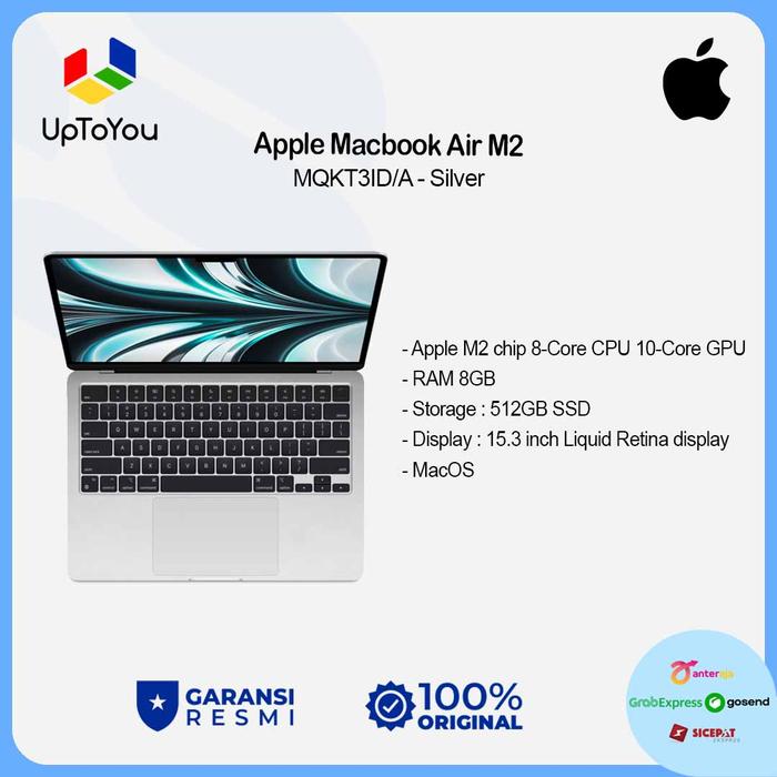 Promo Apple Macbook Air M2 8-Core CPU 8GB 512GB SSD 15" MacOS - Silver ...