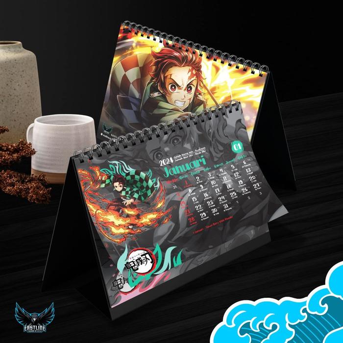 Jual Kalender Meja Duduk Desk Calendar Anime Premium Kimetsu No Yaiba ...