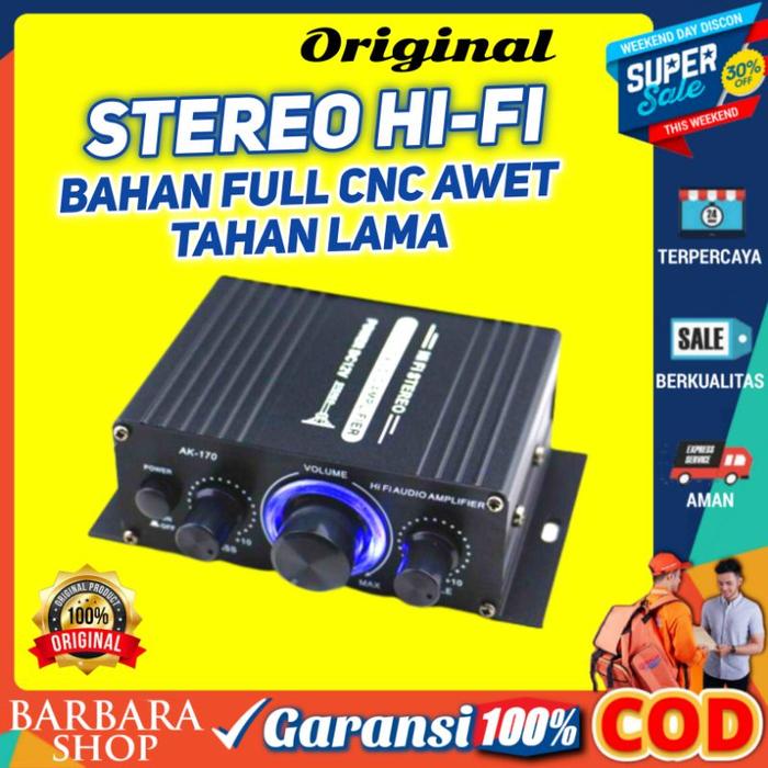 Jual Power Ampli Amplifier Mobil 12 Volt Subwoofer HiFi Mini Stereo ...