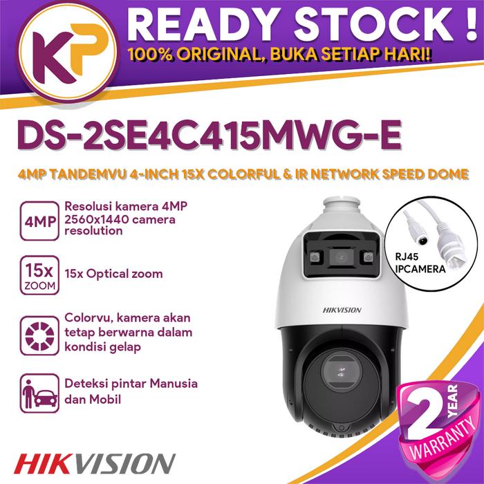 Promo HIKVISION DS-2SE4C415MWG-E 4MP TANDEMVU 15X COLORVU IR IP SPEED DOME - Jakarta Utara ...