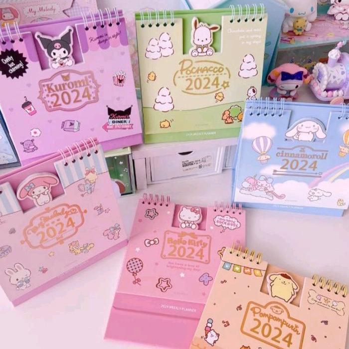 Jual Kalender Duduk Sanrio 2024 Kalender 2024 Kalender Karakter Hello ...