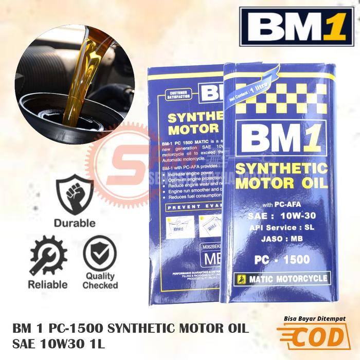 Jual Oli Motor Matic BM1 PC 1500 10w50 1L Synthetic Oil Scooter Nmax ...