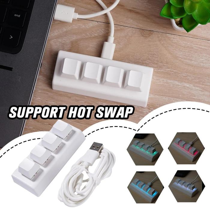 Jual Mini 4 Key Rgb Mechanical Custom Keyboard Gaming Keyboard Sayo De ...