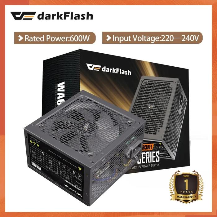 Jual Darkflash Wa600 Max 600W Pc Psu Power Supply Units 24 Pin 12V Inp ...