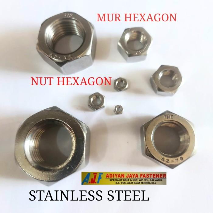 Jual MUR HEXAGON (HEXAGON NUT) 1" INCHI SS 304 - Jakarta Utara - ADIYAN ...