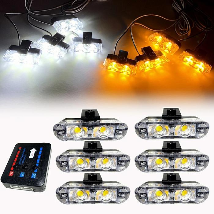 Jual 2 LED Vehicle Clip Signal Light Universal Car Front Grille ...