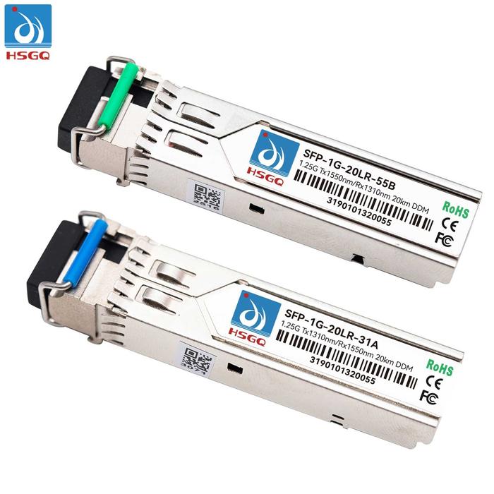 Promo HSGQ SFP-1G-20LR SFP Module Transceivers 1.25G Bidi LC 20km FO ...