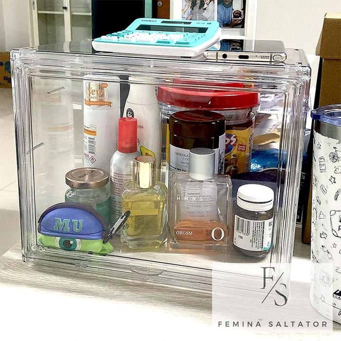 Jual Acrylic Bag Popmart Display Storage Transparent Boxes Drop Front ...