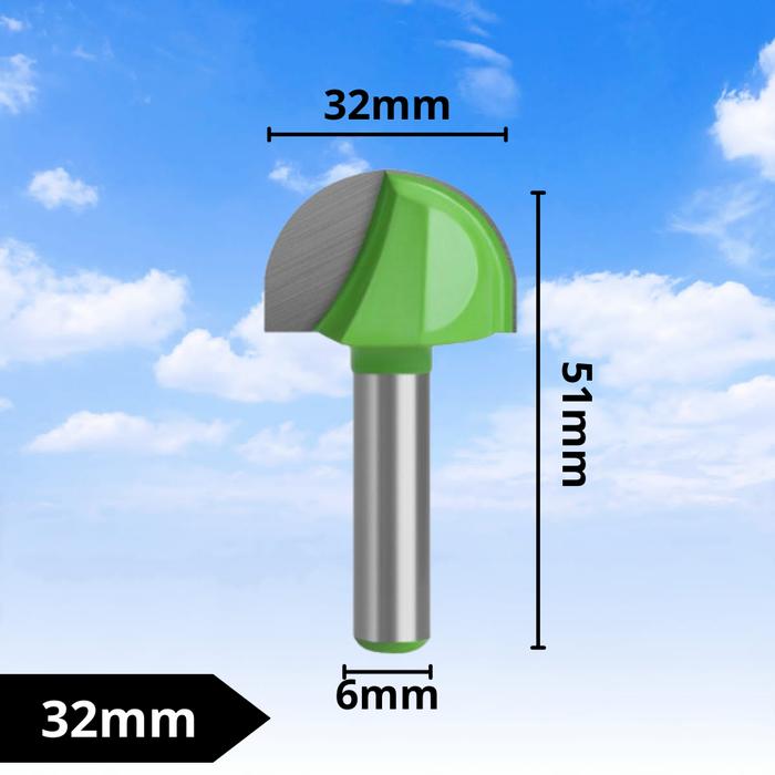 Promo Mata router kayu round bit mata profil setengah lingkaran shank ...