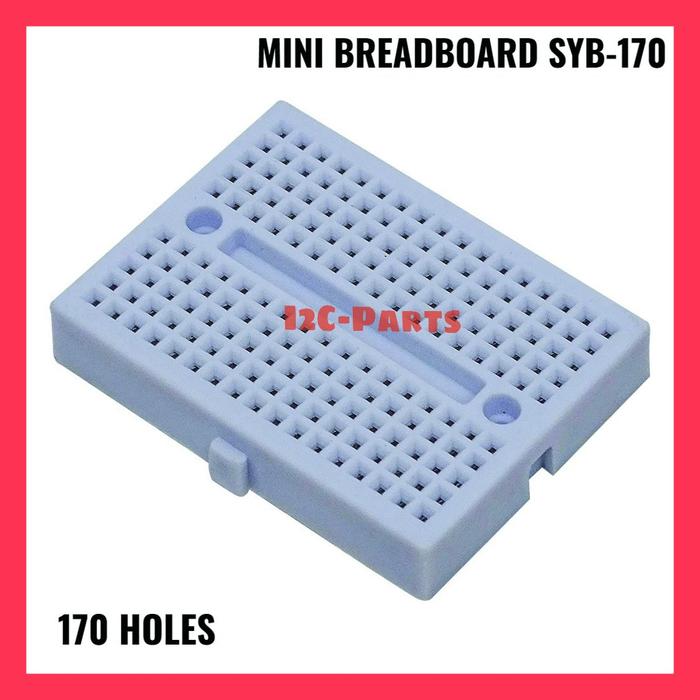 Jual SYB-170 Mini Breadboard 170 Hole Solderless PCB Circuit Board ...