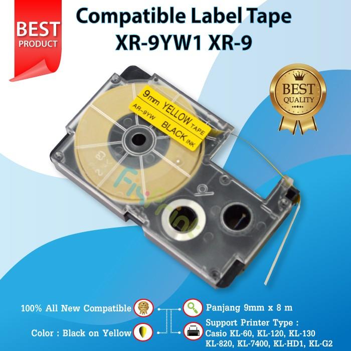 Jual Label Printer XR-9 WE 1 Casio 9mm Black on White Casio - 9MM BK&Y ...