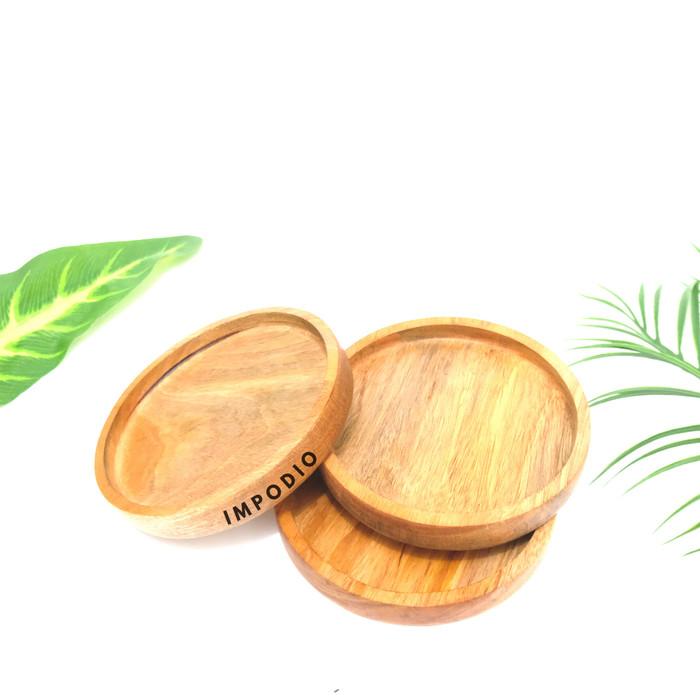 Jual Coaster gelas 15cm / tatakan alas minum / props foto kayu IMPODIO ...