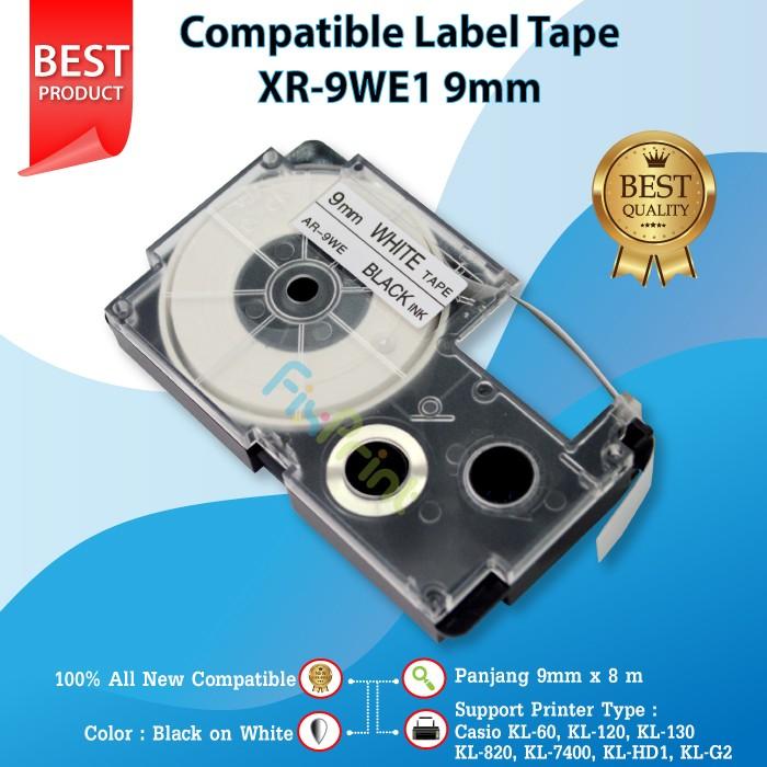 Jual Label Printer XR-9 WE 1 Casio 9mm Black on White Casio - 9MM BK&W ...