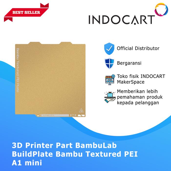 Jual INDOCART 3D Printer BambuLab Build Plates Textured PEI Plate A1 ...