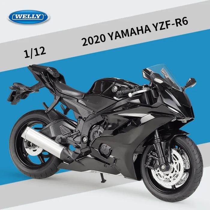 Jual WELLY 1:12 2020 YAMAHA YZF-R6 Diecast Motorcycle Model Heavy Duty ...