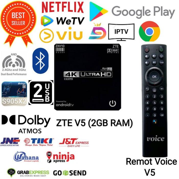 Jual Set Top Box STB Android Tv Box V5 Root Unlock Android 10 4K Ram ...