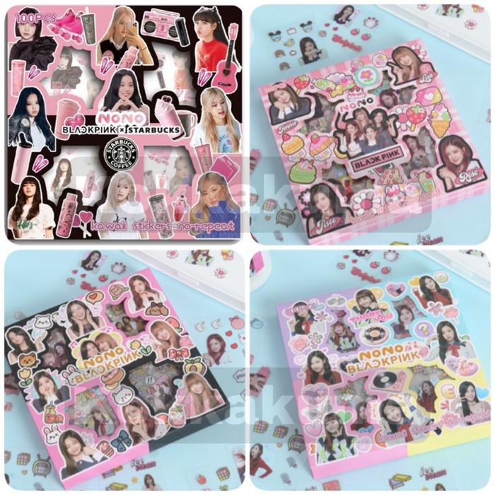 Jual New ( Kkm ) Blackpink X Starbucks Aesthetic Sticker Box Stiker ...