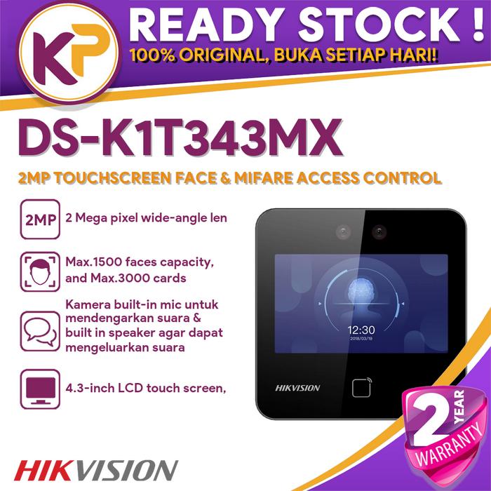 Promo HIKVISION DS-K1T343MX 2MP TOUCHSCREEN FACE & MIFARE ACCESS CONTROL - Jakarta Utara ...