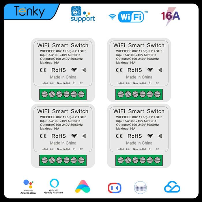 Jual Tenky EWeLink Wifi 16A MINI Diy Smart Switch Module 2-way Control ...