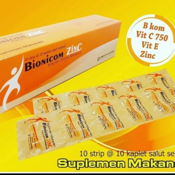 Jual Bionicom Zinc Multivitamin 100 tablet10 stripbox Termurah ...