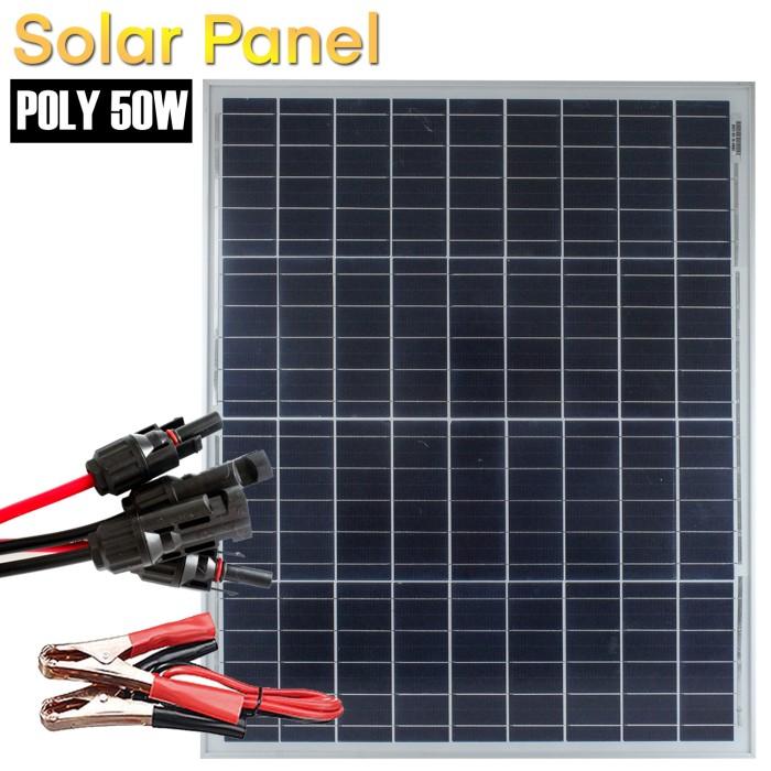 Jual Panel Surya Poly 50 W Solar Panel Hemat Listrik 50 Watt Anti Air ...