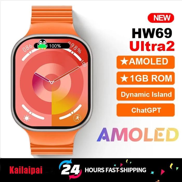 Jual New HW69 Ultra 2 SmartWatch Men 49mm 2.1inch 1GB ROM Local Music ...