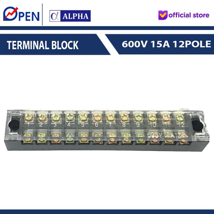 Jual TERMINAL BLOCK 12P 15A / BRAND TB 1512 ALPHA - Jakarta Pusat ...