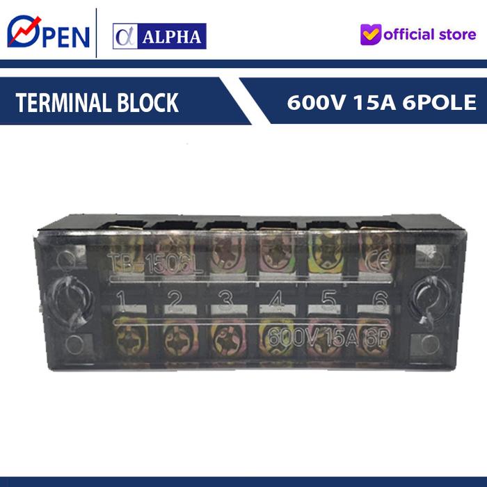 Jual TERMINAL BLOCK 6P 15A / BRAND TB 1506 ALPHA - Jakarta Pusat - PUMA ELEKTRIK NIAGA | Tokopedia