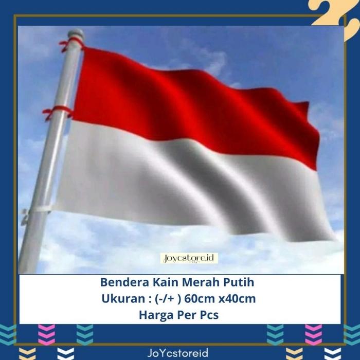 Jual Bendera Merah Putih 60 x 40cm | Bendera Kain | HUT RI | Dirgahayu ...